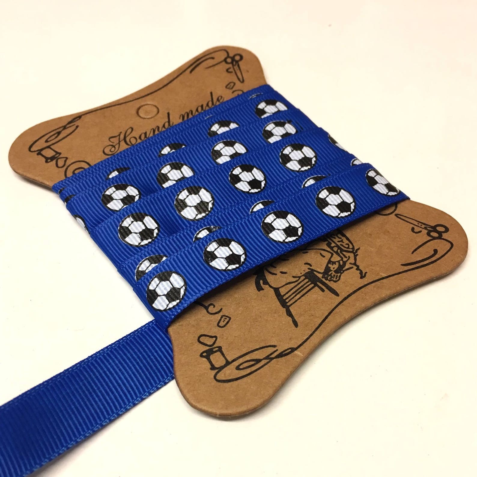 5M Football Ribbon Football Ribbon 12mm Grosgrain Ribbon - Etsy UK