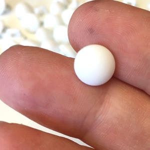 20, Tiny White Buttons, White Buttons, 9mm Buttons, Dome Buttons ...