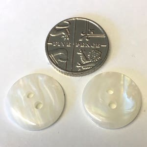 10, Resin Buttons, Cream Buttons, Cream Opalescent Buttons, Craft ...