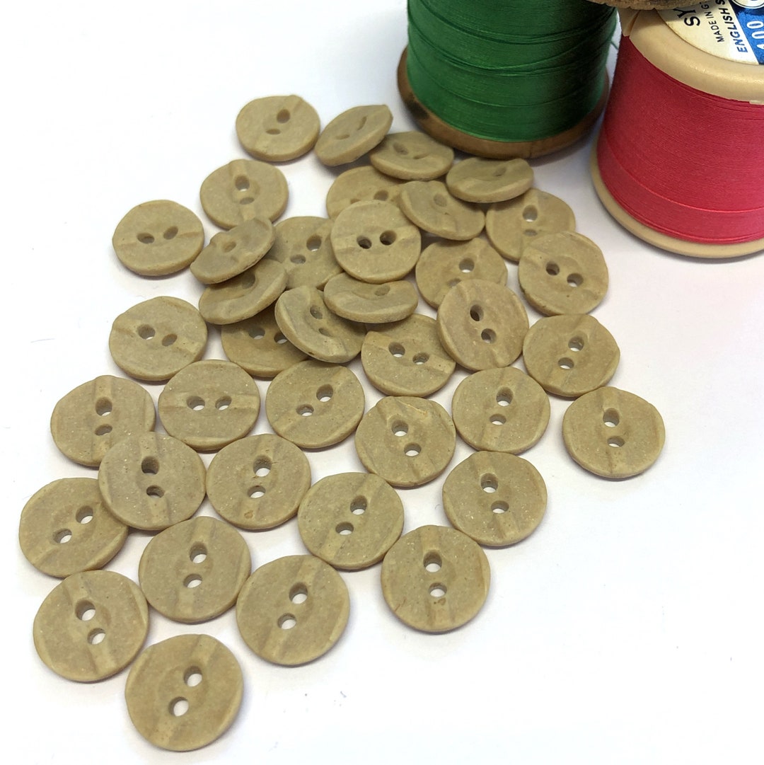 10pcs Khaki Stone Effect Buttons: 12mm Beige Craft Buttons - Etsy