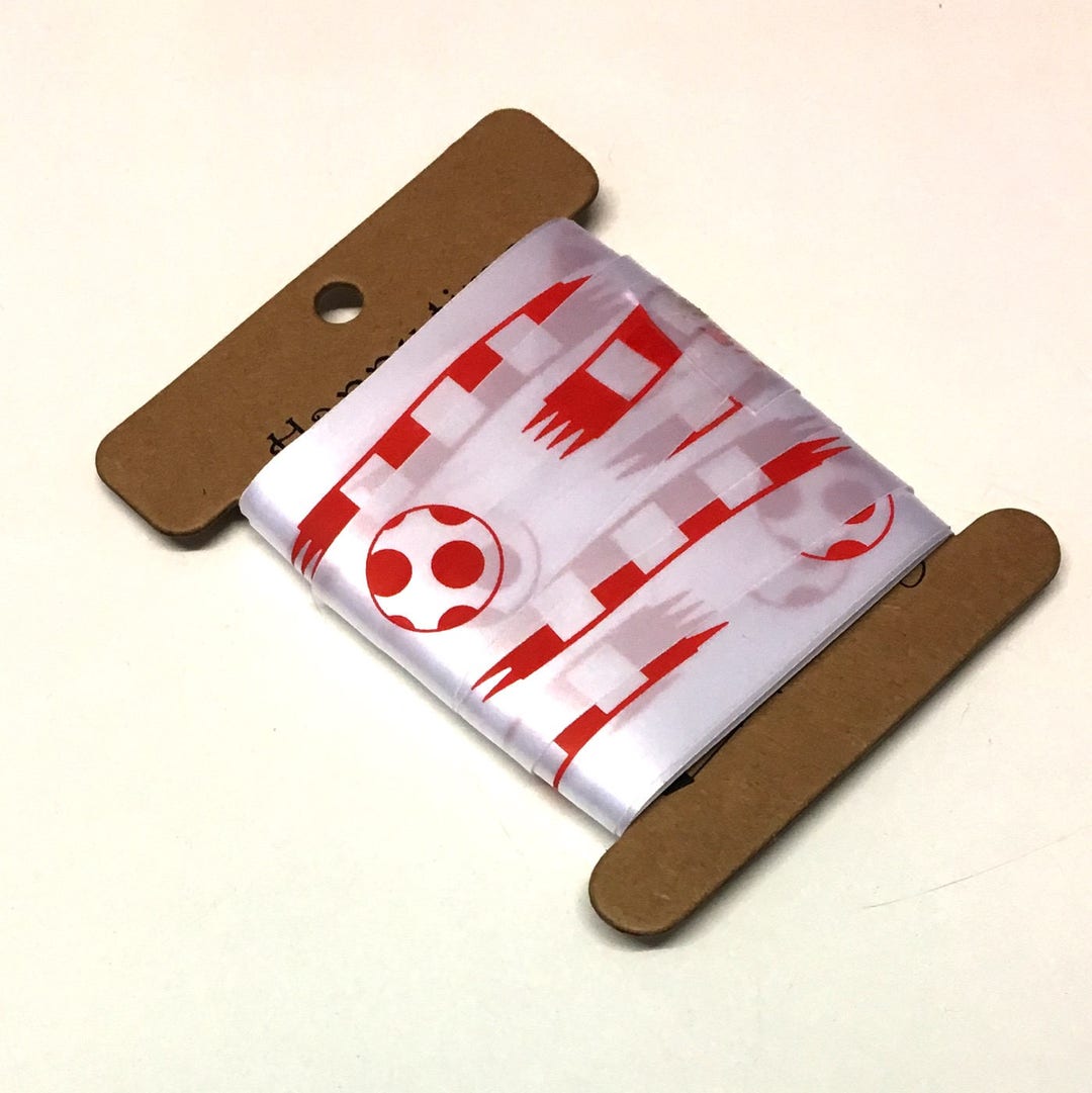 5M, Football Ribbon, Football Satin Ribbon, Football Printed Ribbon ...