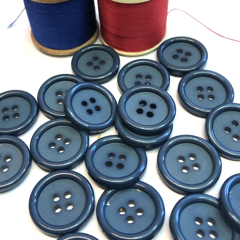 10 22mm 34L Dark Blue Buttons Blue Buttons Round Blue - Etsy