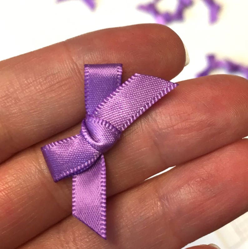 20 Satin Ribbon Bows Purple Ribbon Bows Satin Ribbon Bows - Etsy