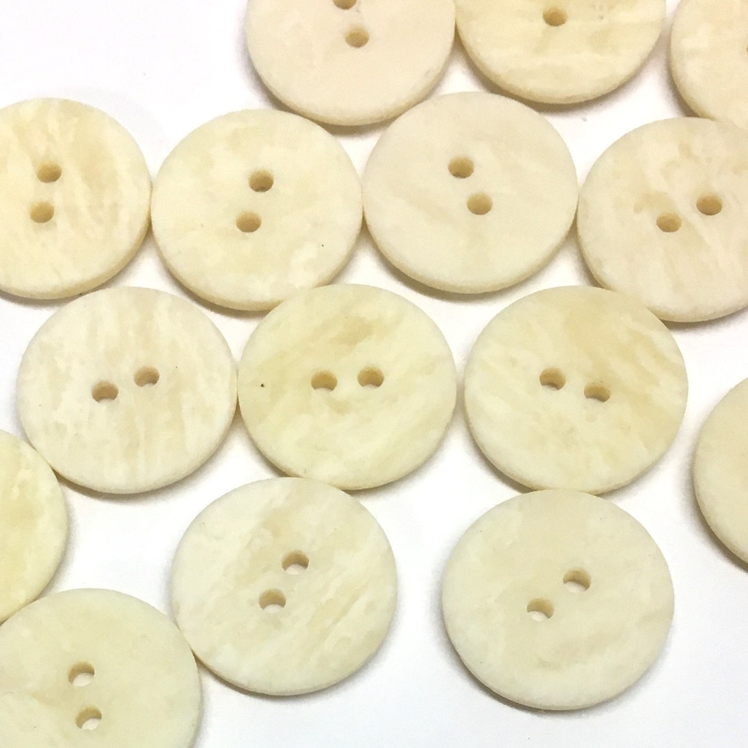 10, Cream Stone Resin Buttons, Cream Buttons, Round Resin Buttons ...