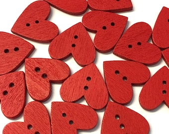 Red heart wood | Etsy