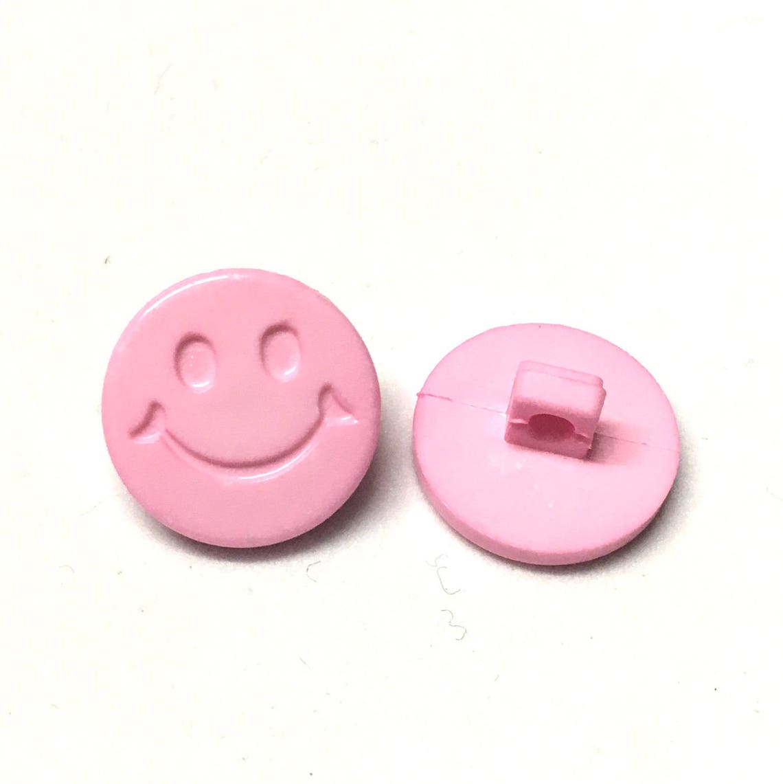 10 19mm Pink Smiling Face Buttons 30L Pink Novelty Buttons - Etsy