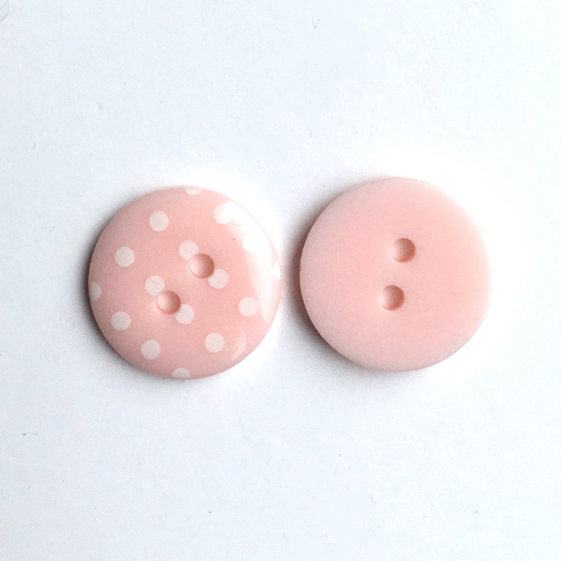 10 Pink Spotty Buttons Pink Dotty Buttons Pink Polka Dot - Etsy UK