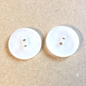 10 X 23mm Frosted White Buttons, White Buttons, Frosted Buttons, Lucite ...