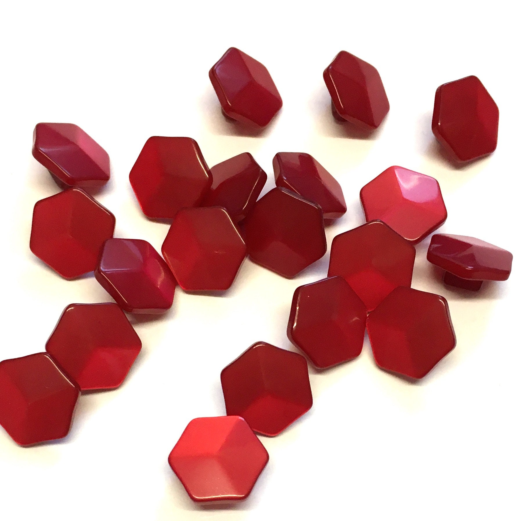 10 Small 18L Hexagon Buttons Assorted Colours Hexagon - Etsy UK