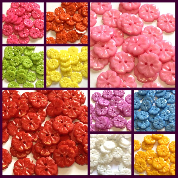 Flower Shape Buttons - Etsy