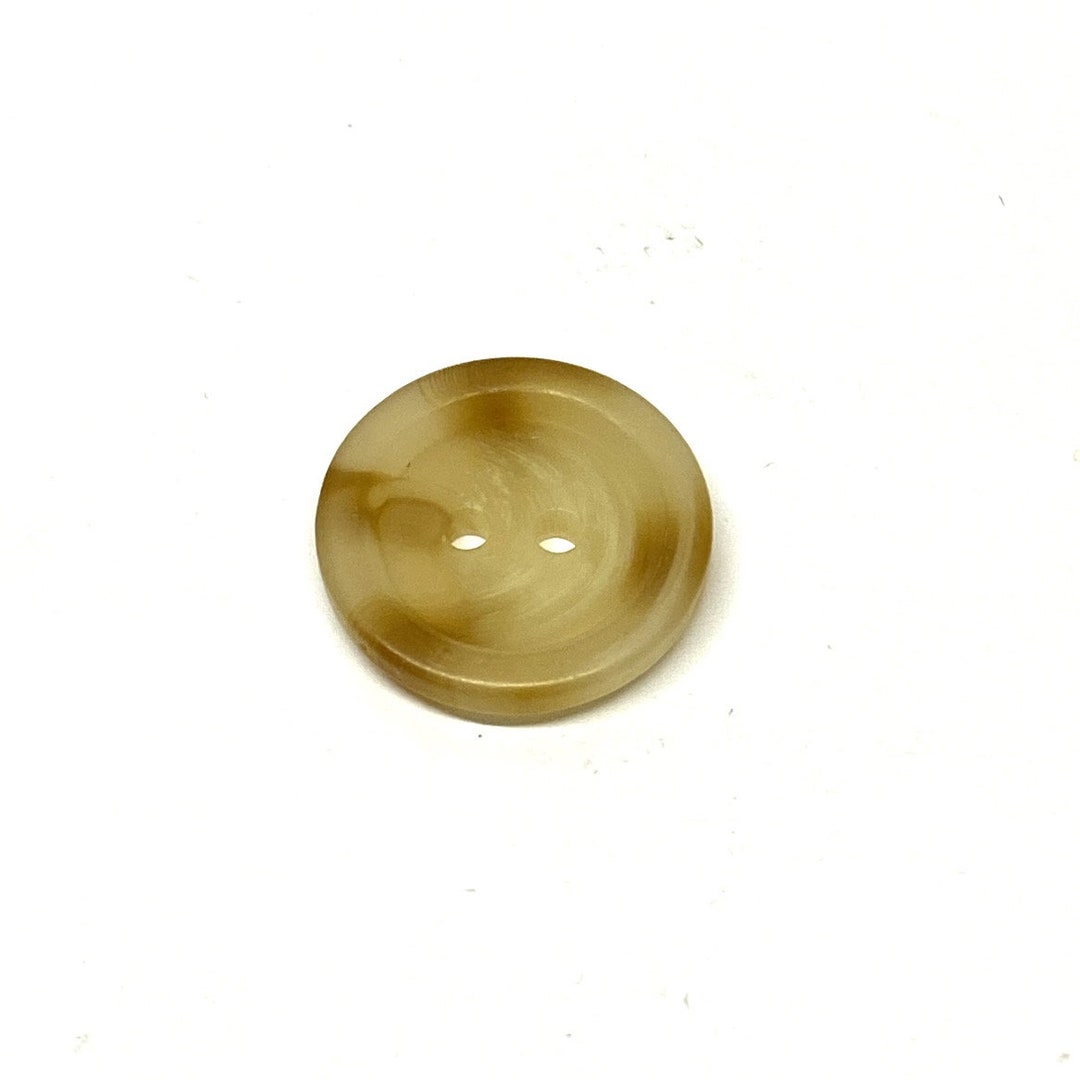 10 X 18mm (28L) Cream and Brown Variegated Marble Buttons With Two ...