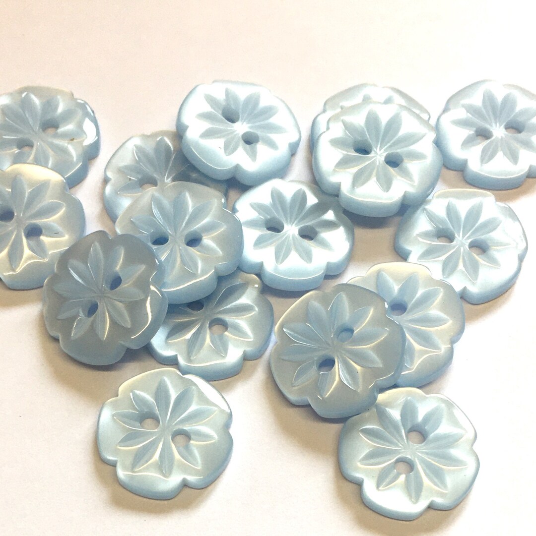 10pcs Pastel Daisy Buttons With Square Petals: 15mm Floral Buttons - Etsy