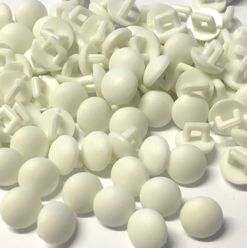 20 tiny white buttons white buttons 9mm buttons dome | Etsy
