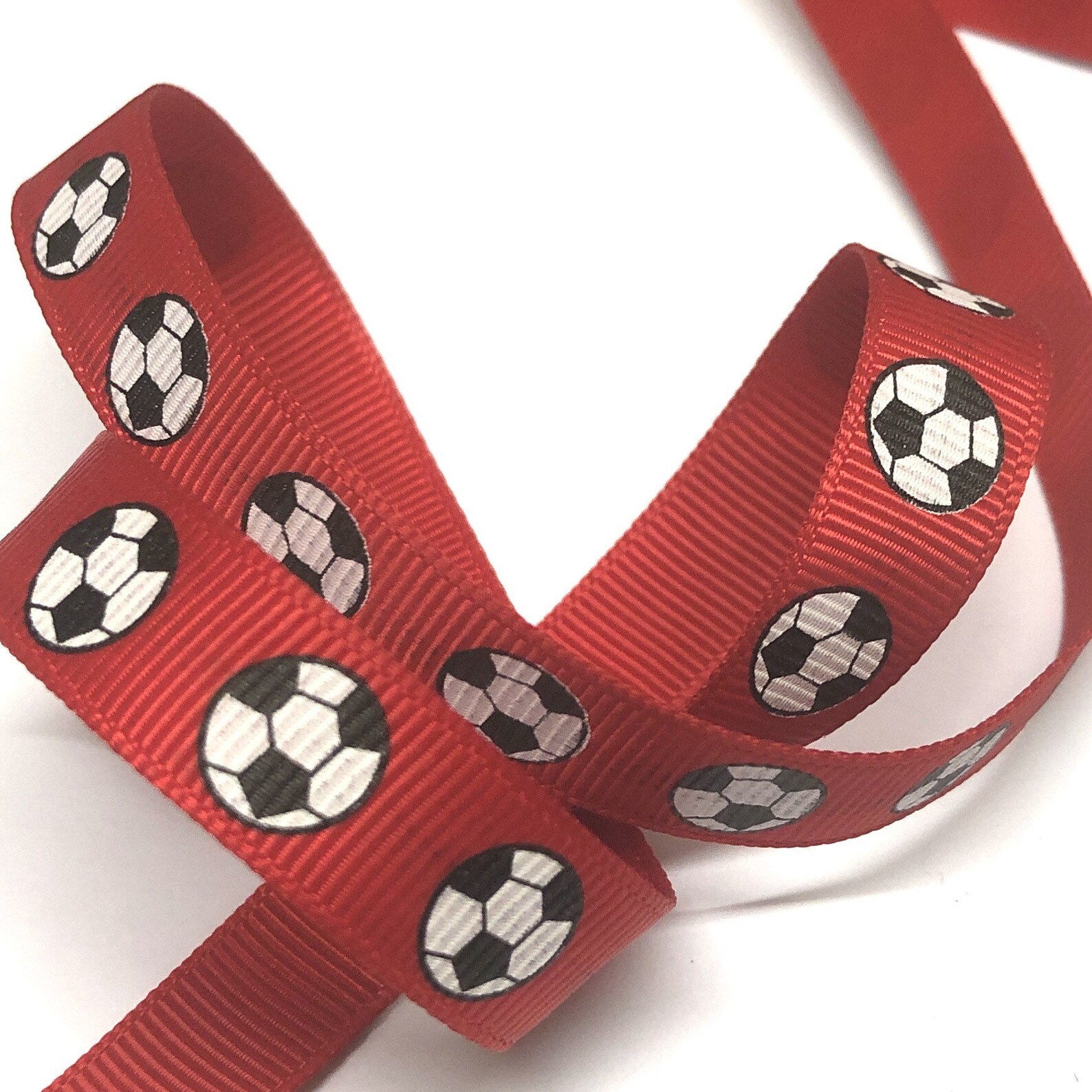 5M Football Ribbon Football Ribbon 12mm Grosgrain Ribbon - Etsy UK
