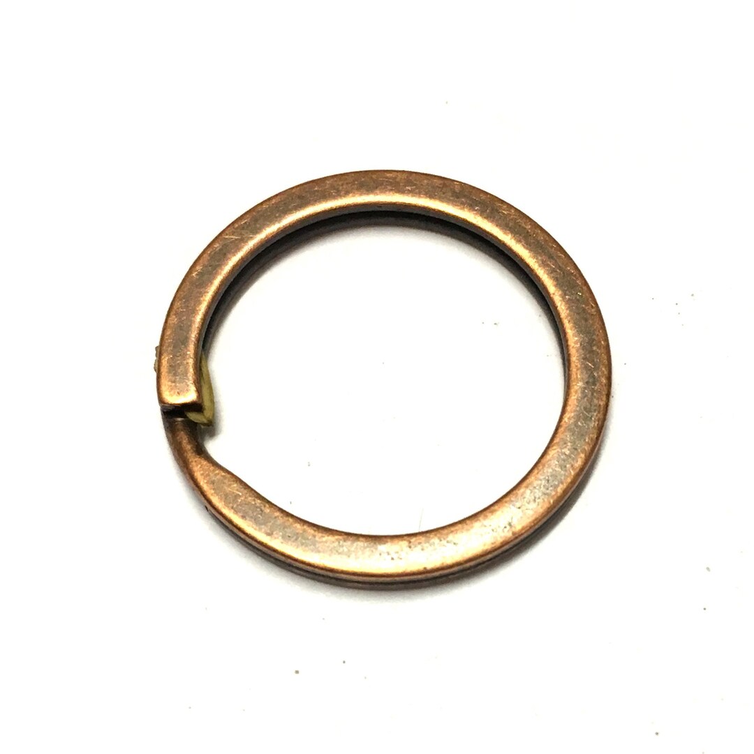 10, 1 Inch Antique Copper Plated Metal Keyrings, Antique Copper Split ...