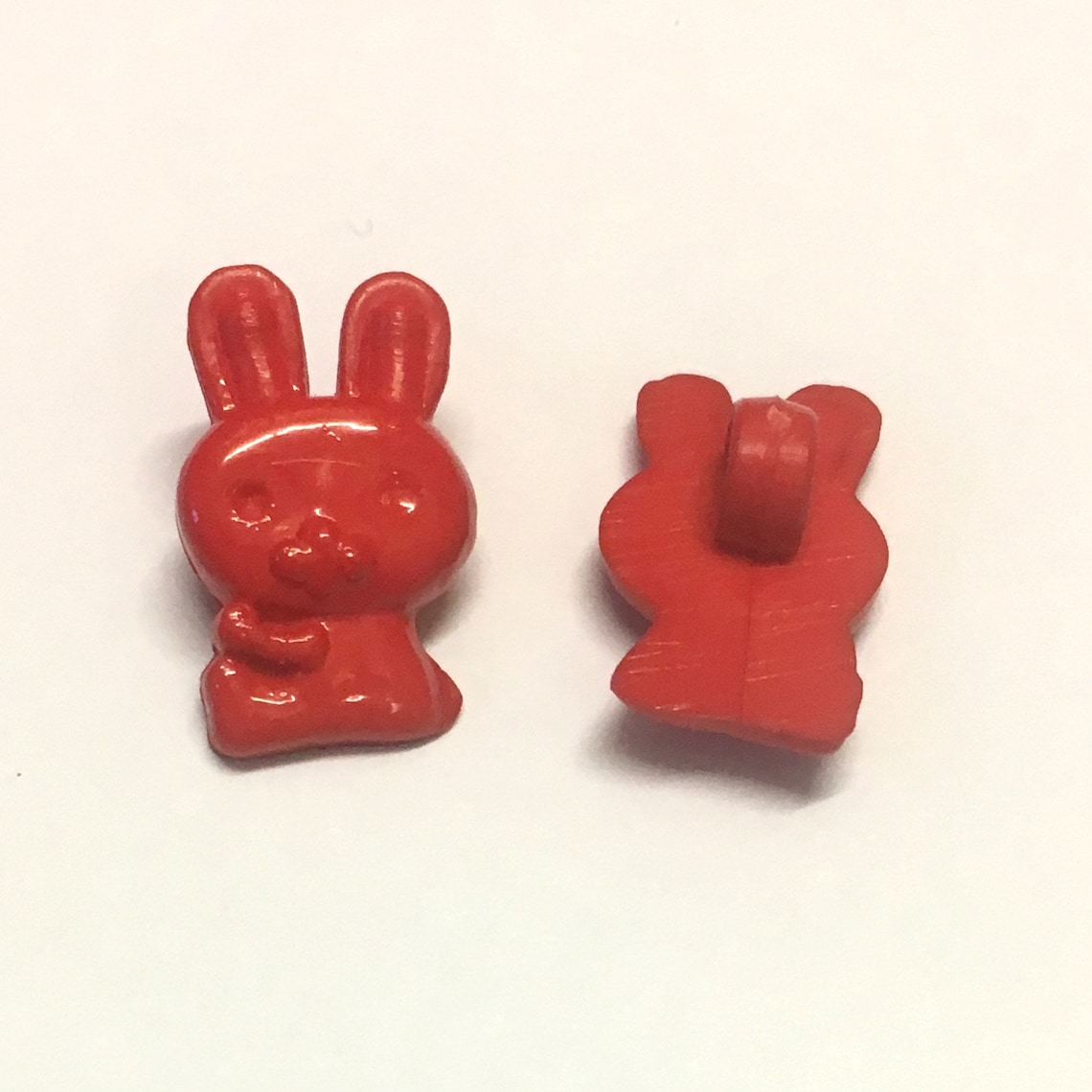 10 Red Bunny Buttons Rabbit Buttons Baby Buttons Easter - Etsy