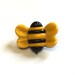 10, 25mm Black and Yellow Bee Shaped Buttons With a Rear Shank, Bumble ...