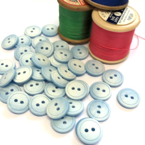 Blue Sewing Button