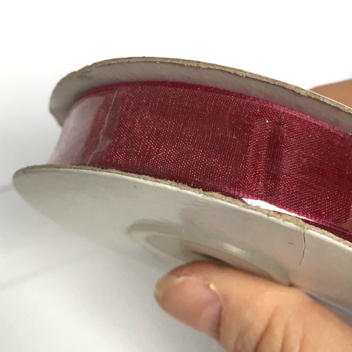 5M plum organza ribbon burgundy ribbon plum ribbon 15mm | Etsy