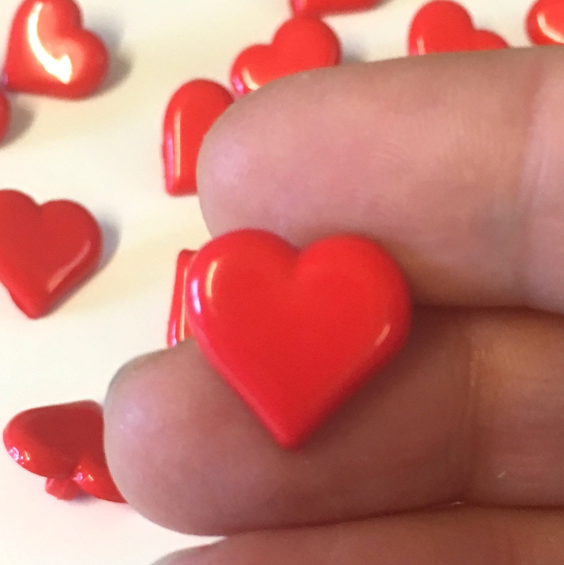 10 Red Heart Buttons Heart Buttons Red Buttons 15mm Heart | Etsy