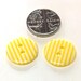 10, Yellow Stripe Buttons, Yellow Stripy Buttons, 15mm Yellow Buttons ...