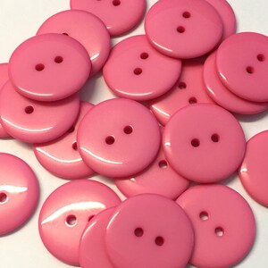 10, Hot Pink Buttons, Pink Resin Buttons, 23mm Pink Buttons, Coat ...