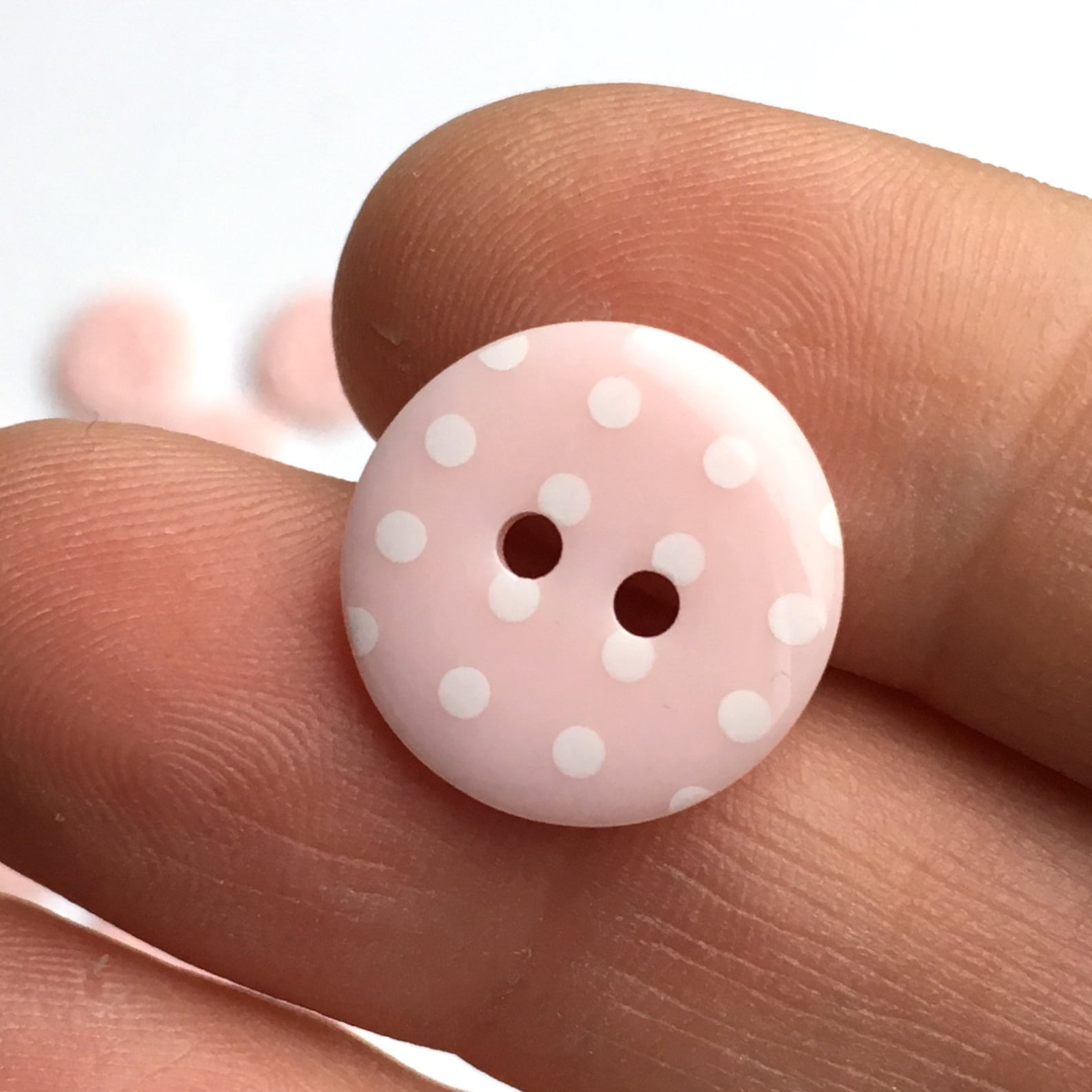 10 Pink Spotty Buttons Pink Dotty Buttons Pink Polka Dot - Etsy UK