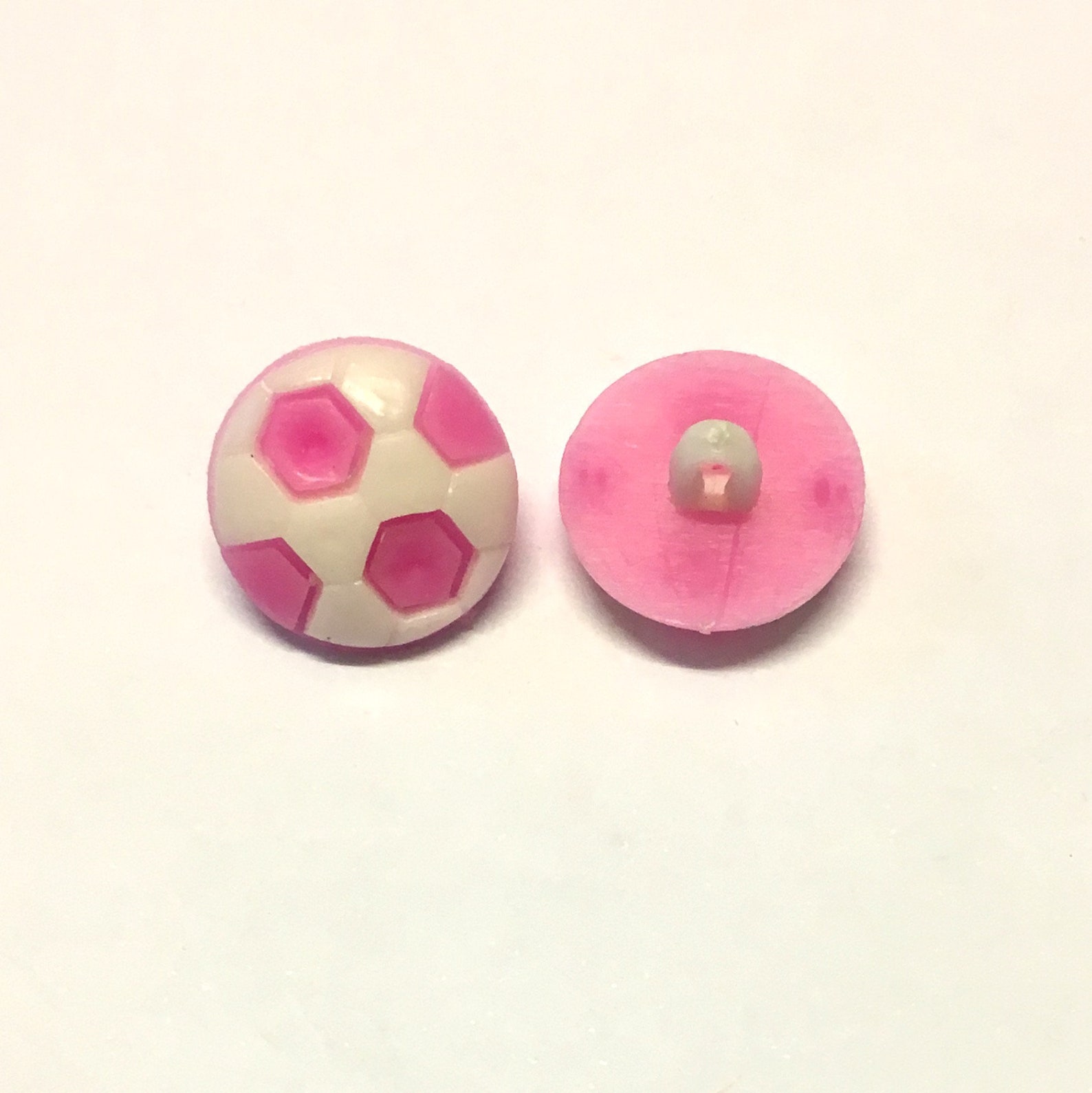 10 Football Buttons Pink Football Buttons Pink Novelty - Etsy