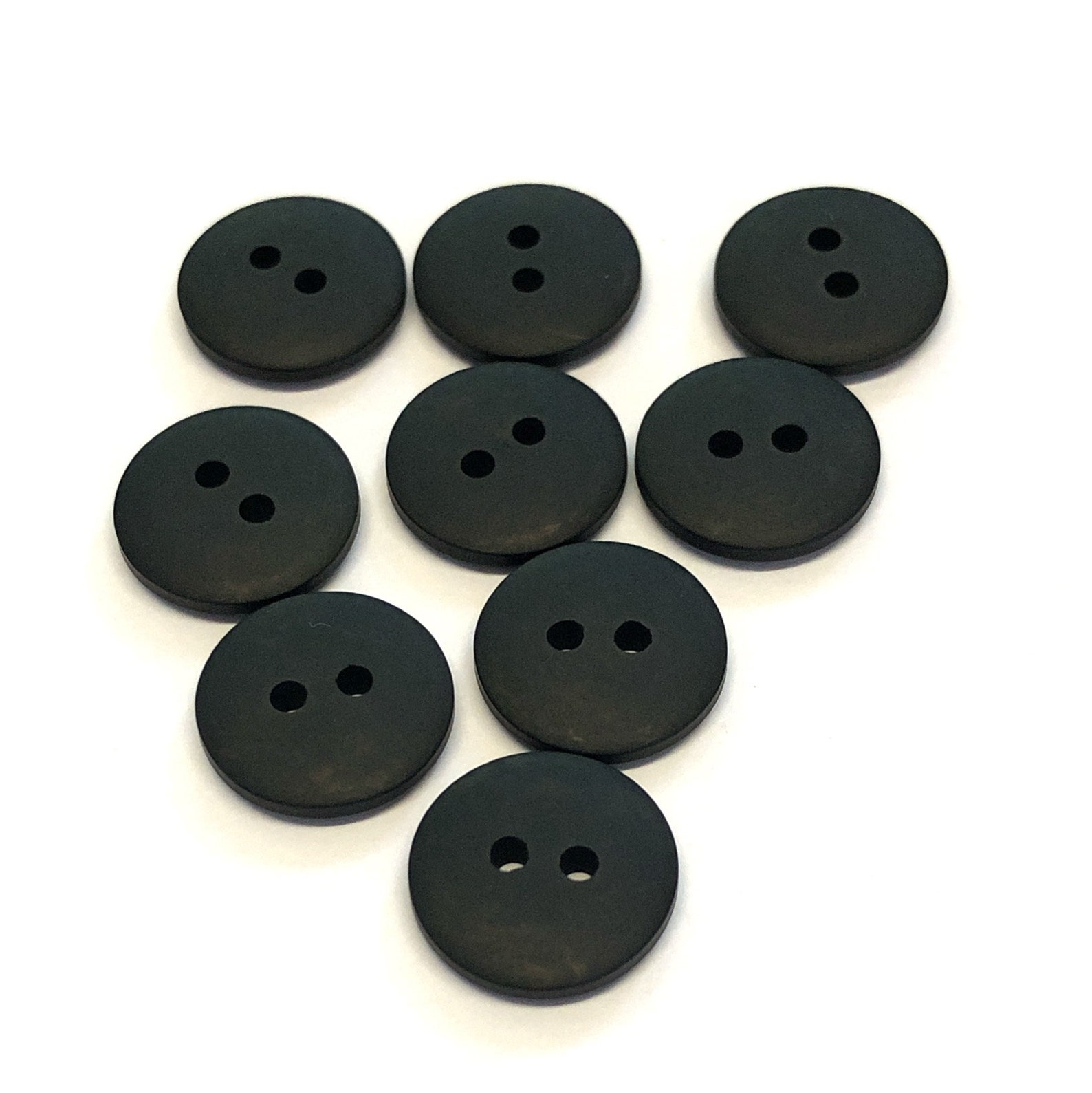 10pcs Black Resin Buttons: 15mm Round Craft Buttons - Etsy