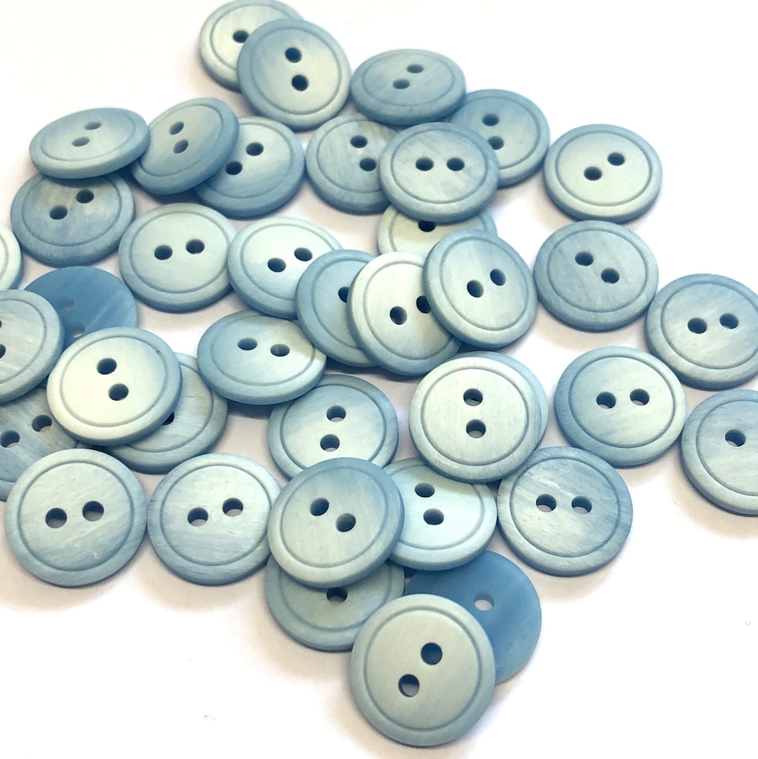 10 Blue Buttons Baby Blue Buttons 15mm Buttons Blue Resin - Etsy