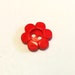 10 Red Flower Buttons, Red Buttons, Red Floral Buttons, 17mm Buttons ...