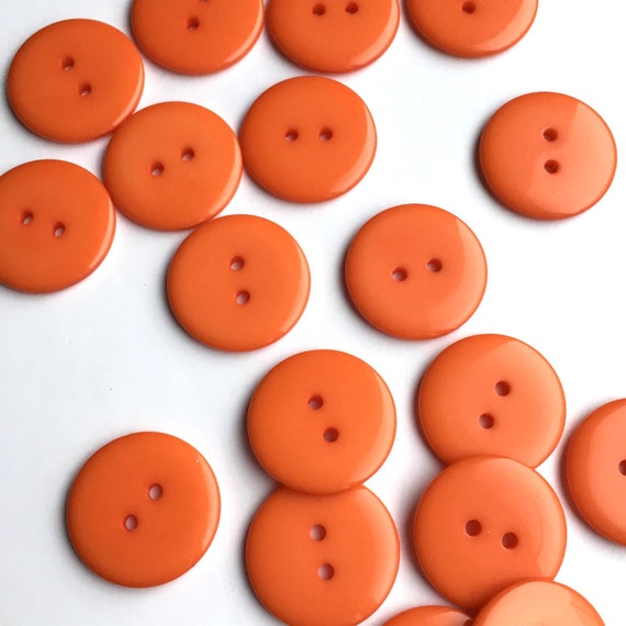 10 Orange Buttons Orange Resin Buttons 23mm Orange Buttons Coat Buttons Shiny Buttons Buttons UK Round Orange Buttons Craft Buttons Etsy Canada