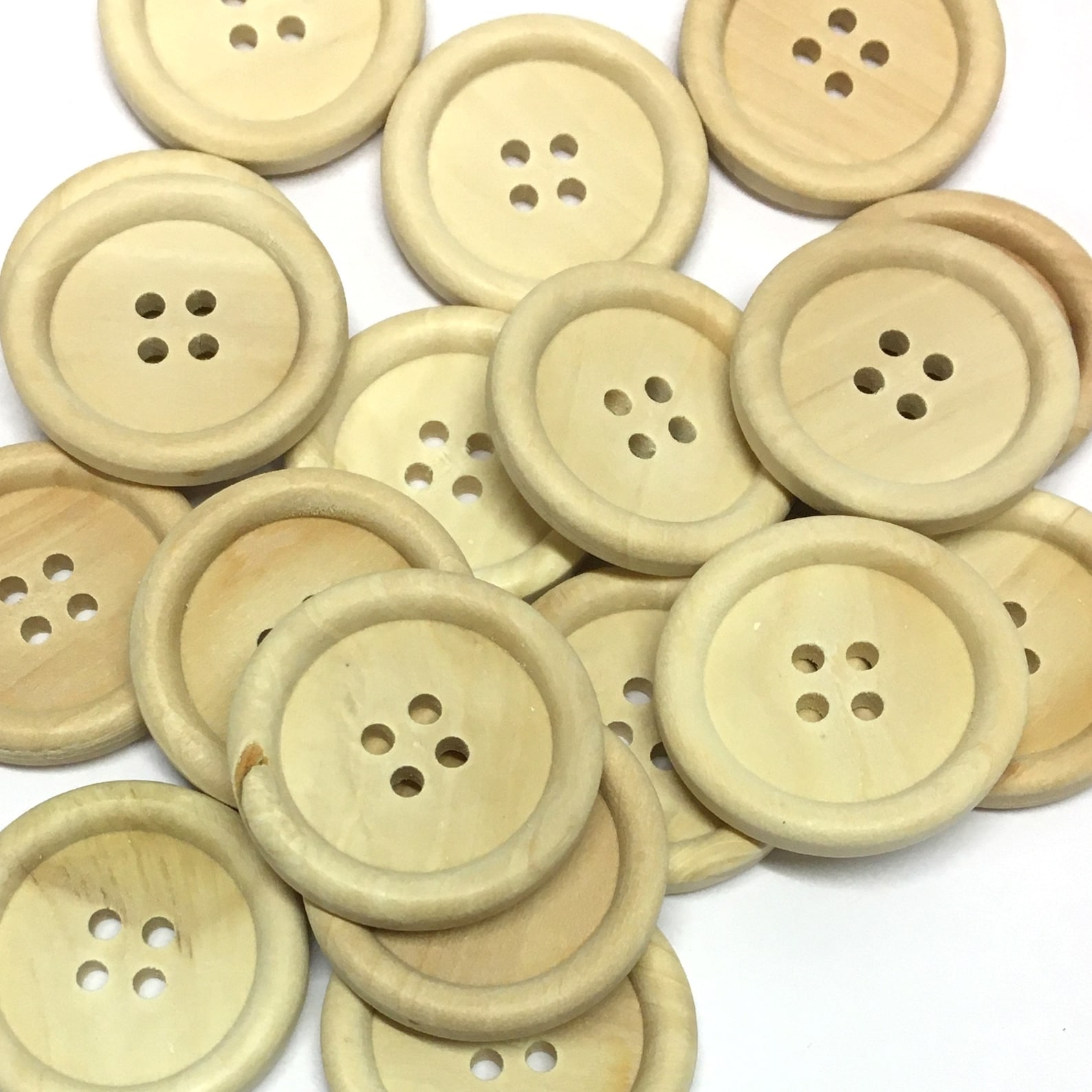10 Light Wooden Buttons Large Buttons 30mm Buttons Large - Etsy