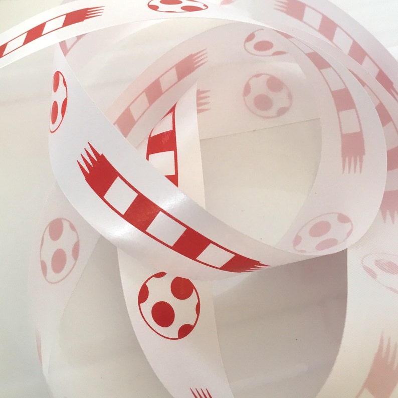 5M Football Ribbon Football Satin Ribbon Football Printed | Etsy
