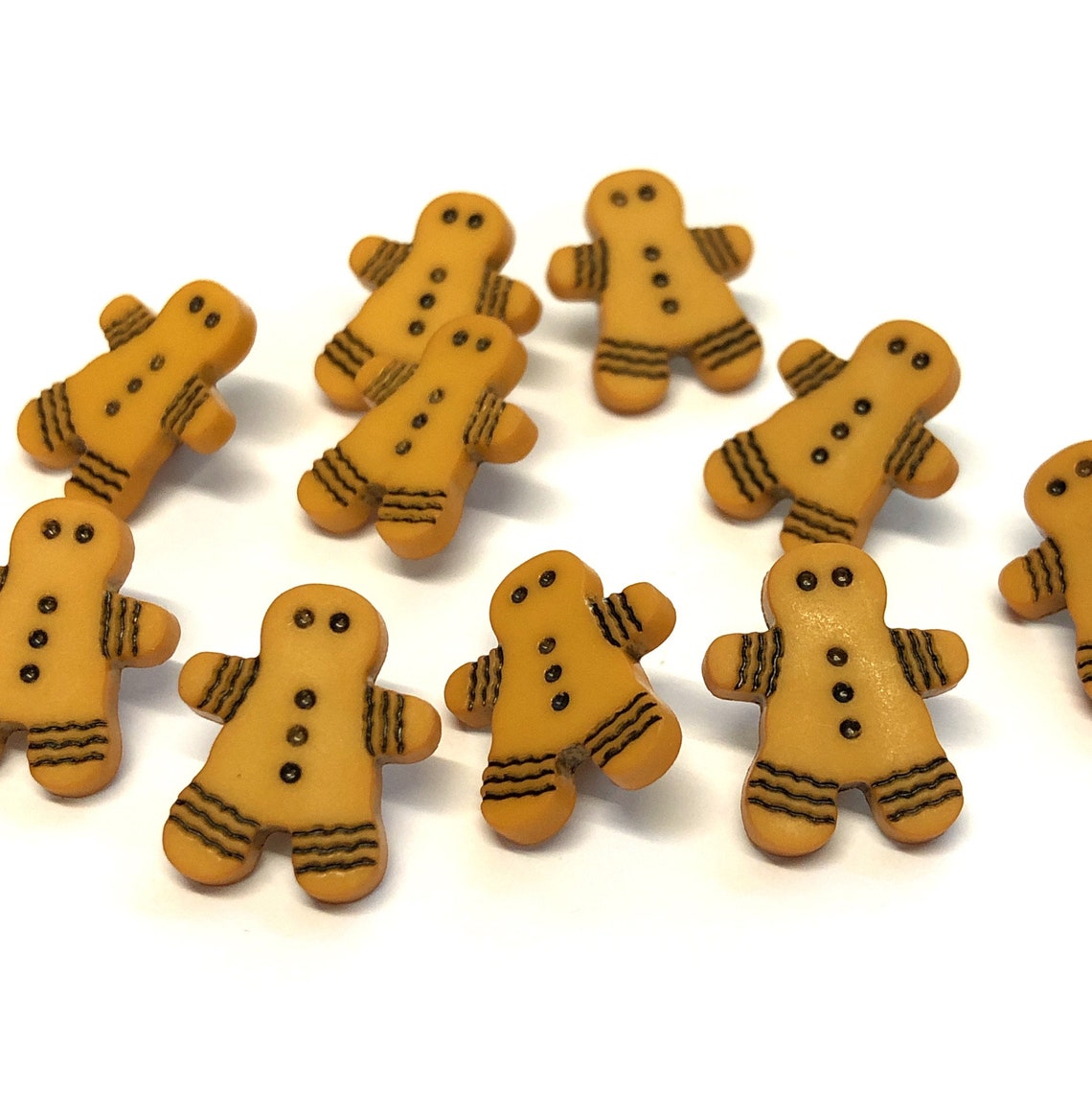 Gingerbread Man Buttons: Novelty Christmas Buttons (10pk, 17mm) - Etsy