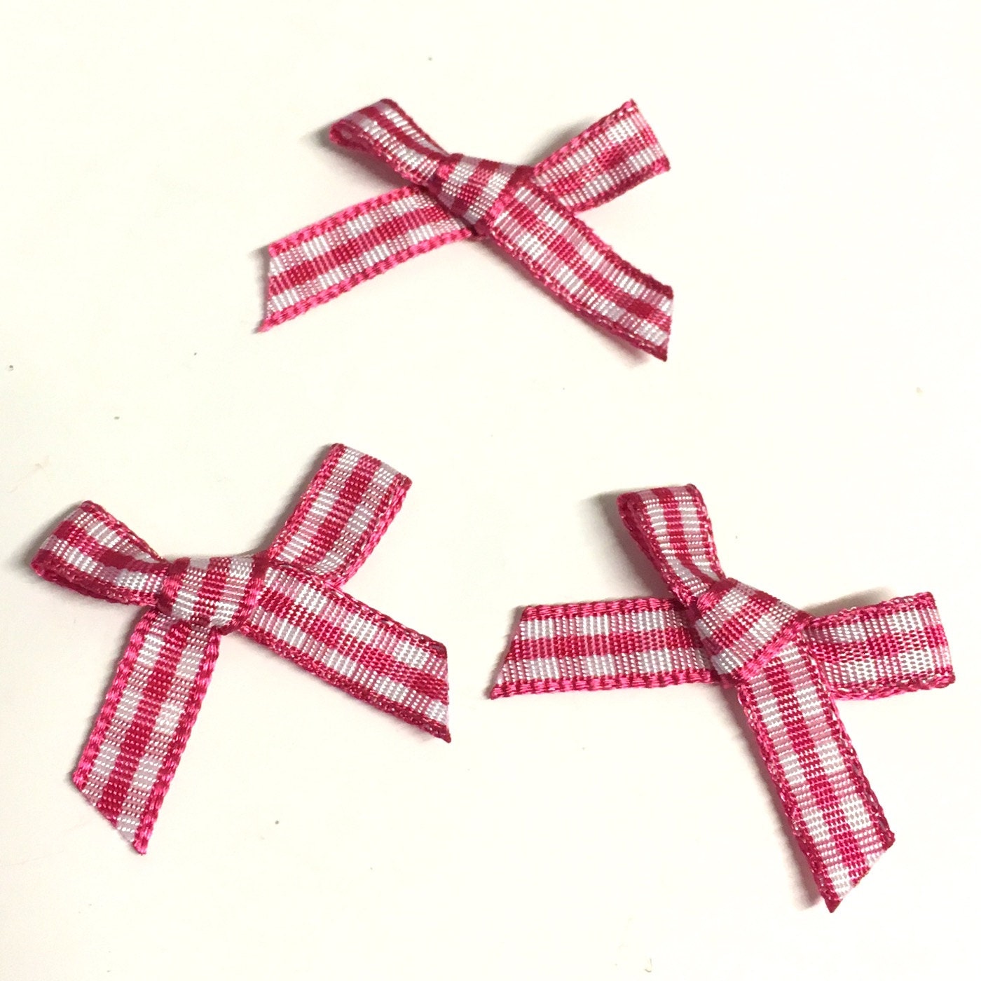 10 hot pink gingham bows hot pink check bows pink plaid | Etsy