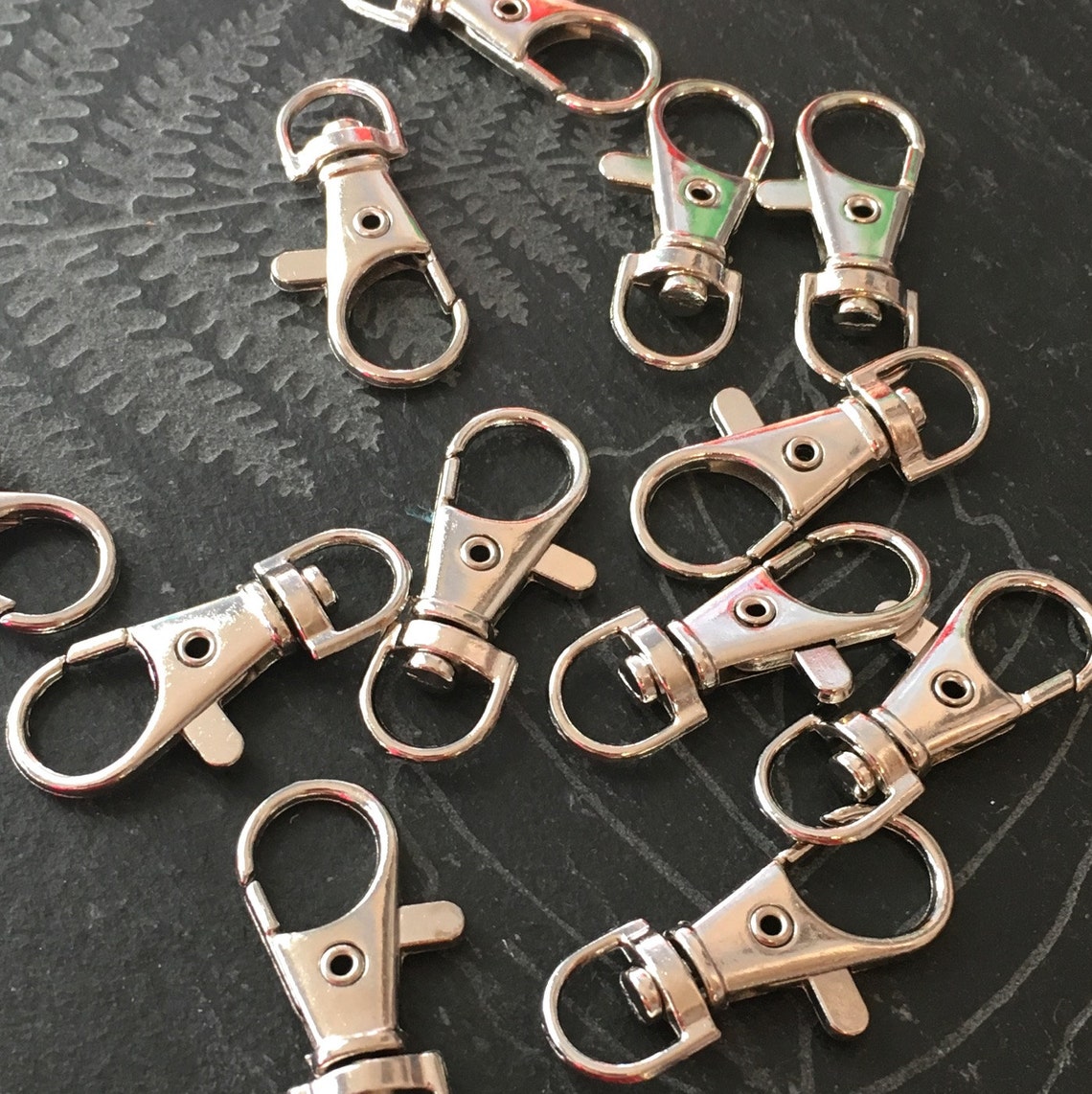 10 Silver Metal Swivel Clips Silver Lobster Clips Silver - Etsy UK