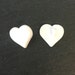 10 White Heart Buttons, Heart Buttons, White Buttons, 15mm Heart ...