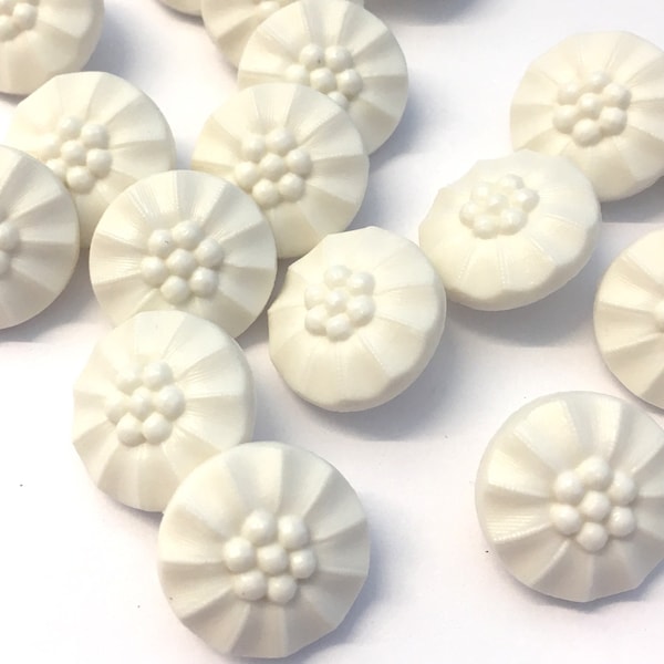 White Buttons - Etsy