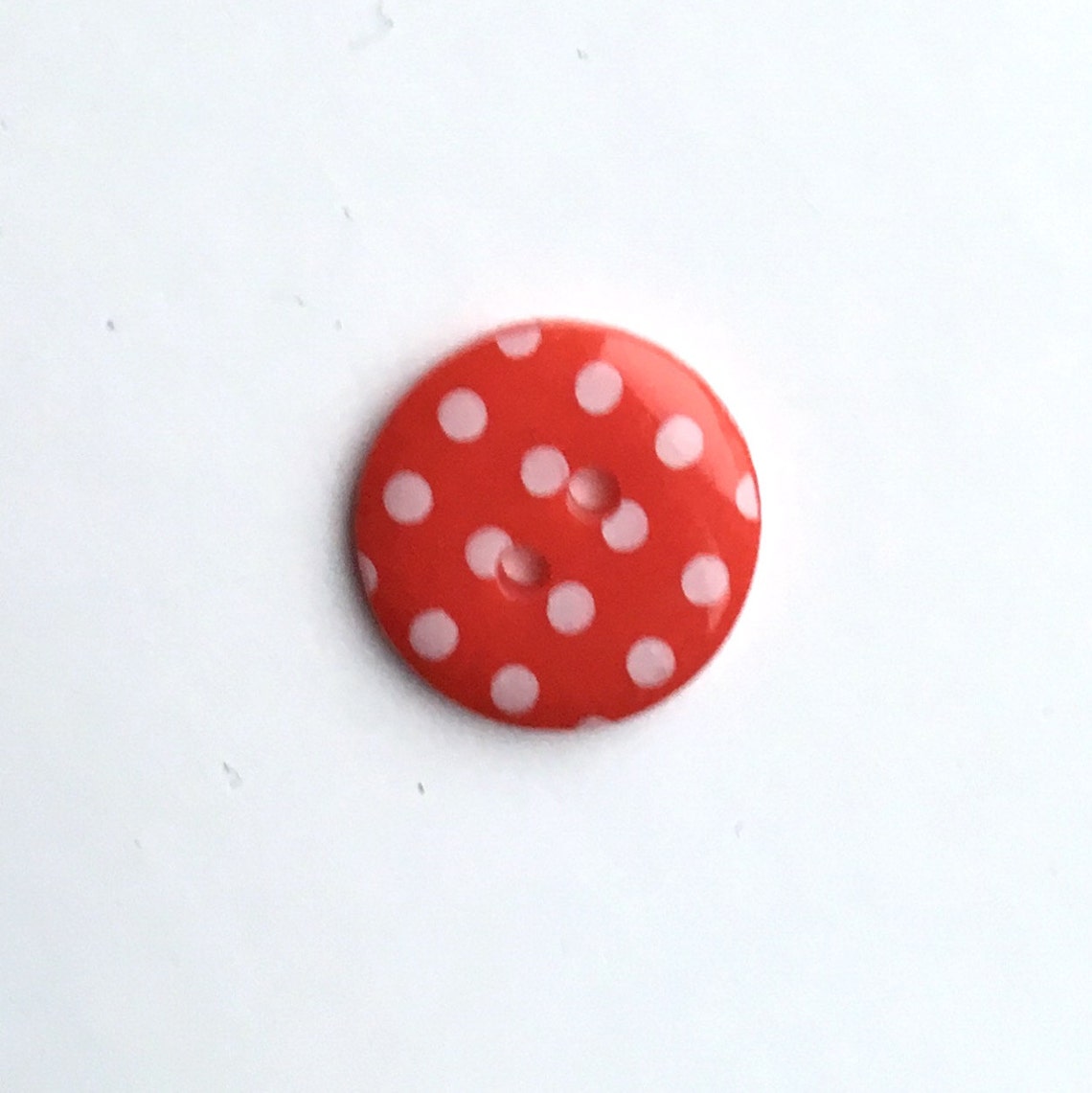 10 Red Spotty Buttons Red Dotty Buttons Red Polka Dot - Etsy