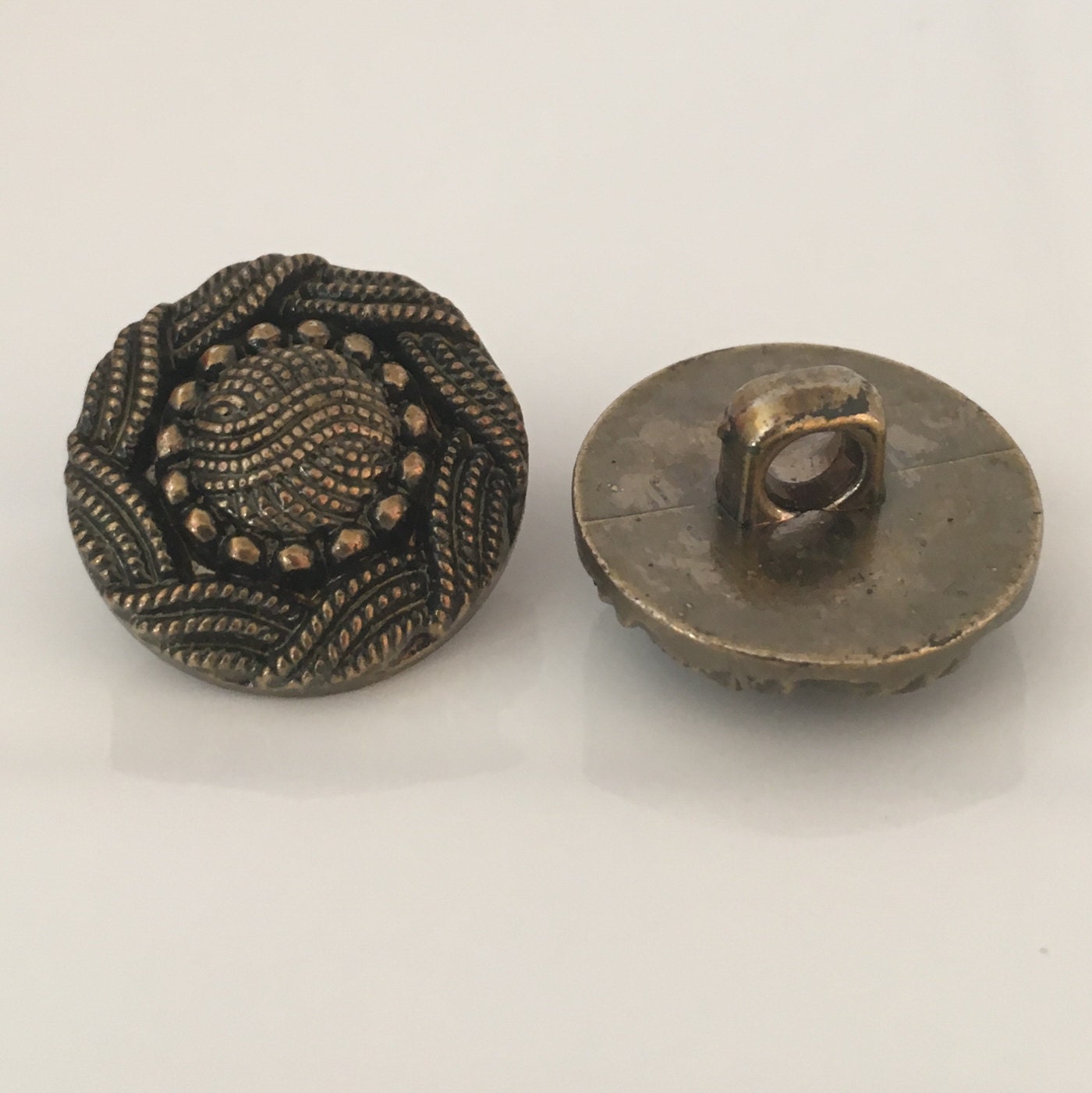 10 Bronze Buttons Decorative Buttons Plastic Buttons 18mm - Etsy