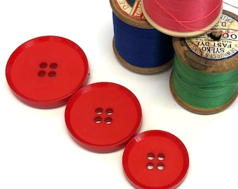 Large Red Buttons | Etsy