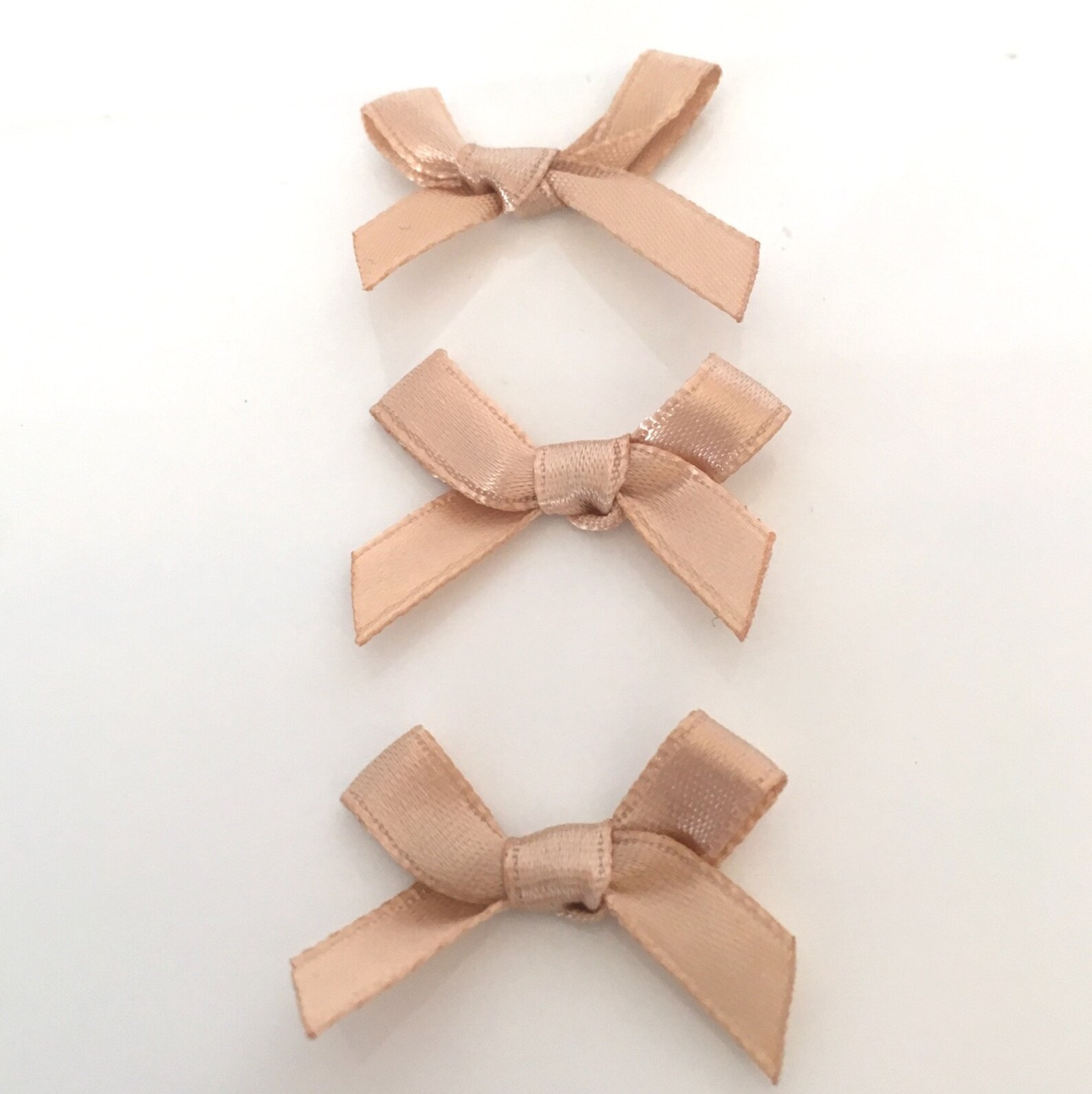 20 Satin Ribbon Bows Tan Ribbon Bows Tan Satin Bows Tan - Etsy