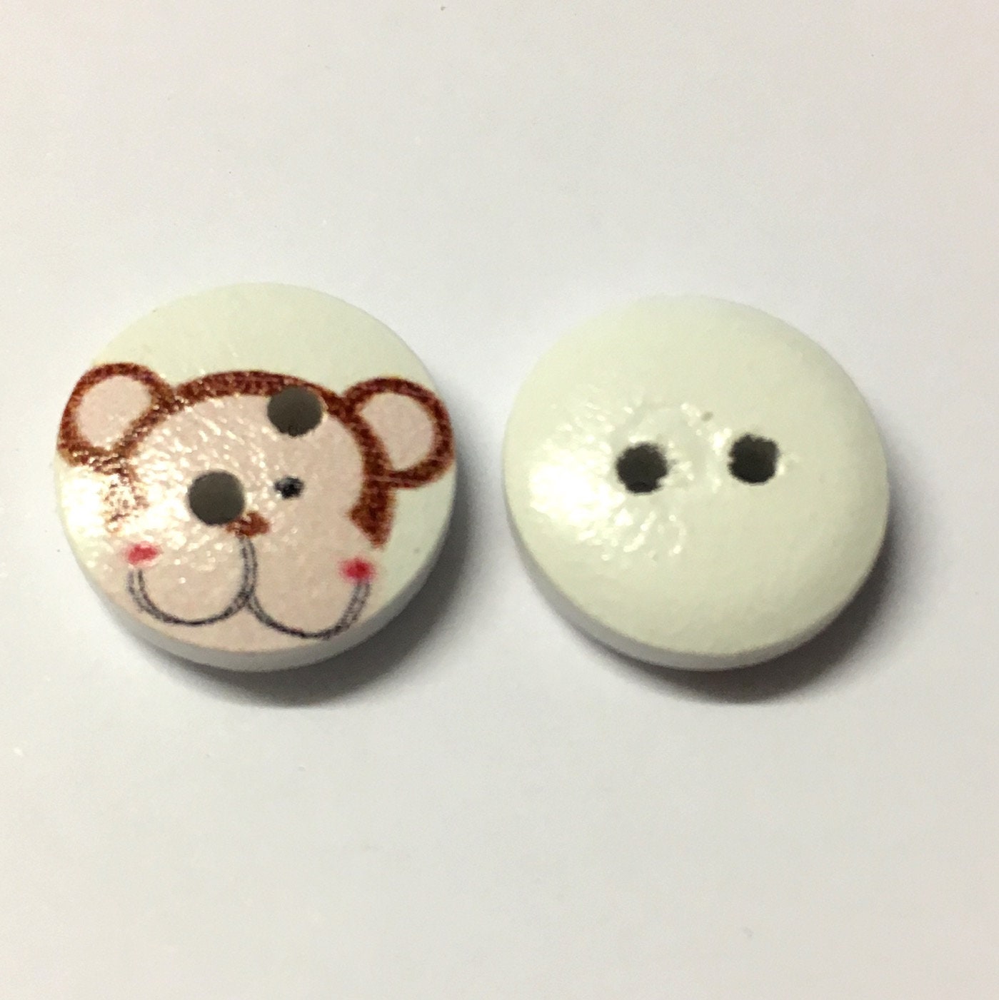 20 X 15mm Wood Monkey Buttons Monkey Picture Buttons Cute - Etsy UK