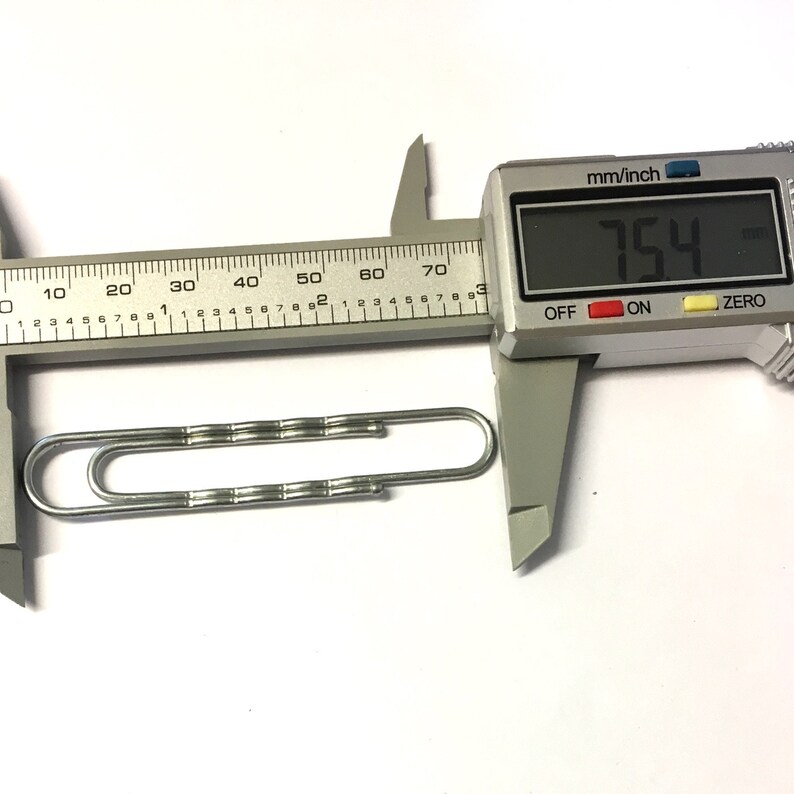 20 Jumbo Silver Metal Wavy Paper Clips for Making Bookmarks | Etsy