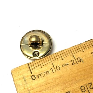 10 X Metallic Buttons, Gold Plastic Buttons, Round Buttons, Gold ...