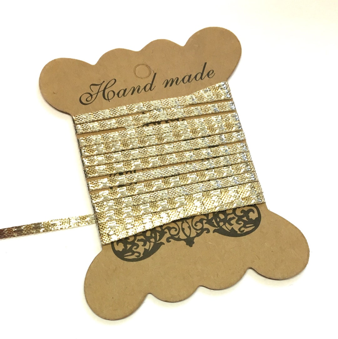 10 Metres Silver and Gold Lurex Ribbon, 3mm Lurex Ribbon, Silver Lurex ...