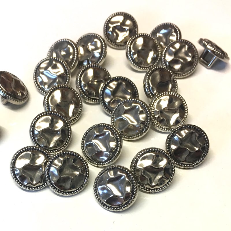 Silver Buttons - Etsy