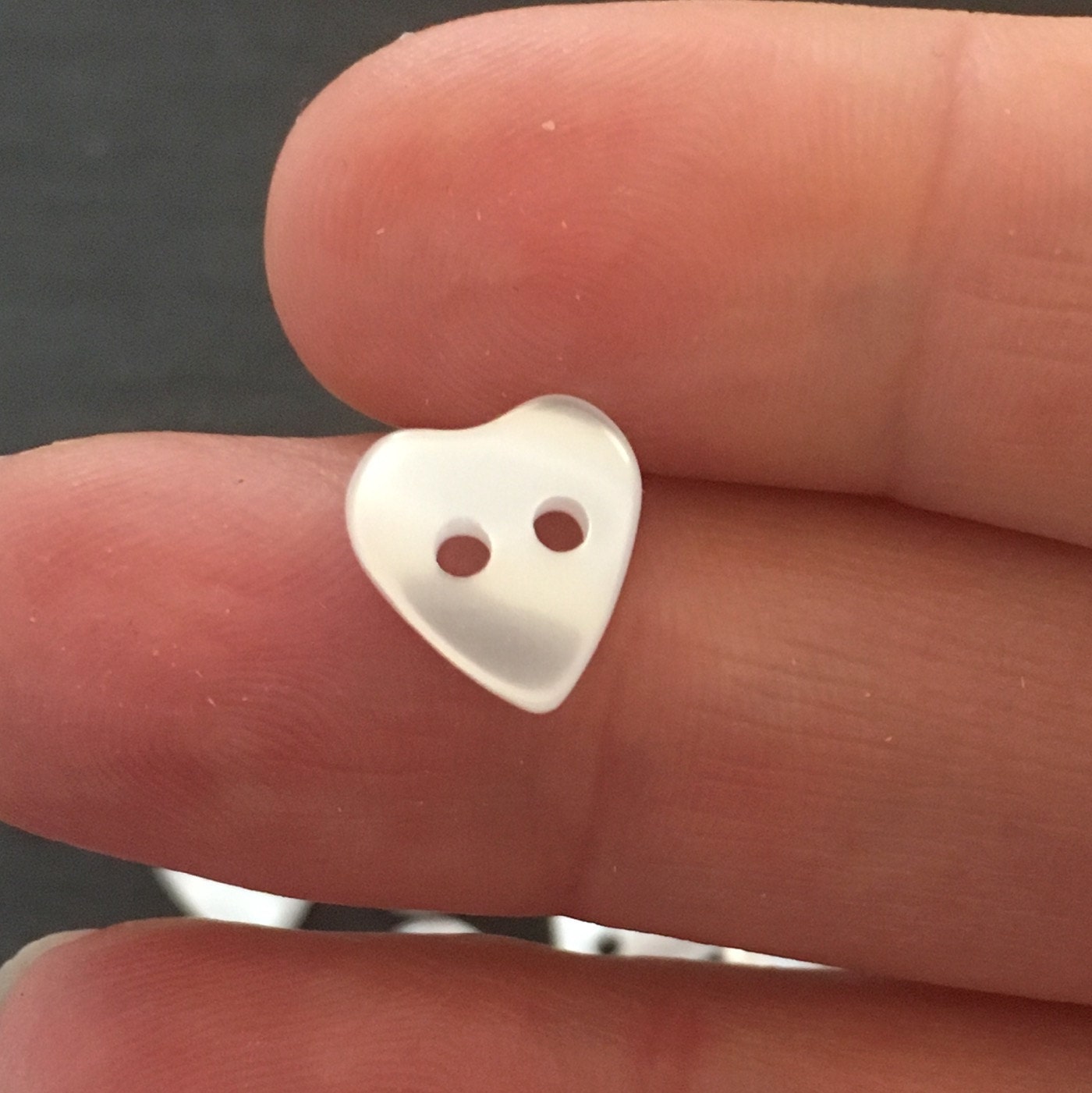 10 white heart buttons heart shaped buttons tiny buttons | Etsy