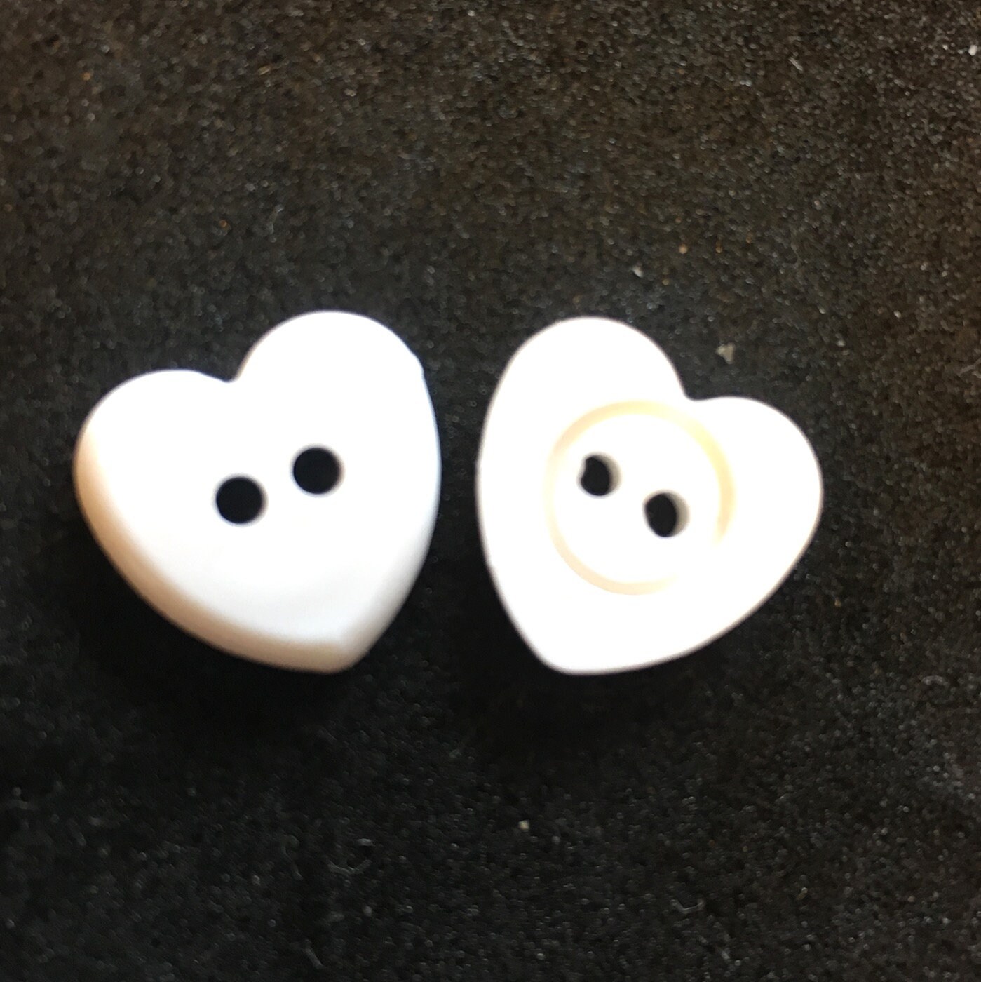 10 white heart buttons white buttons heart shaped buttons | Etsy
